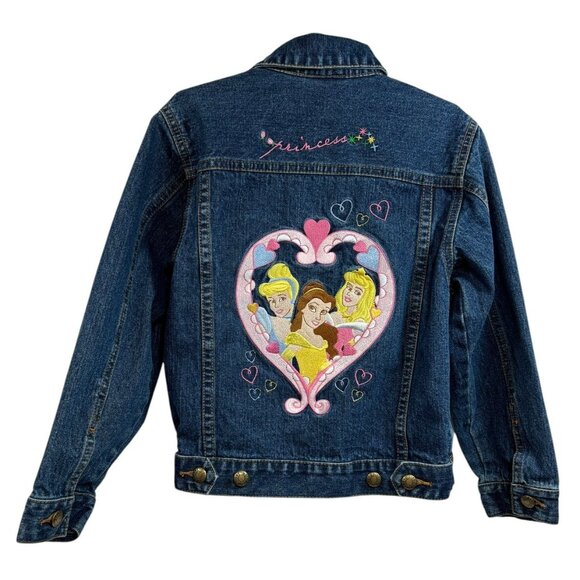 Disney | Jackets & Coats | Disney Princesses Embroidered Denim Jacket ...